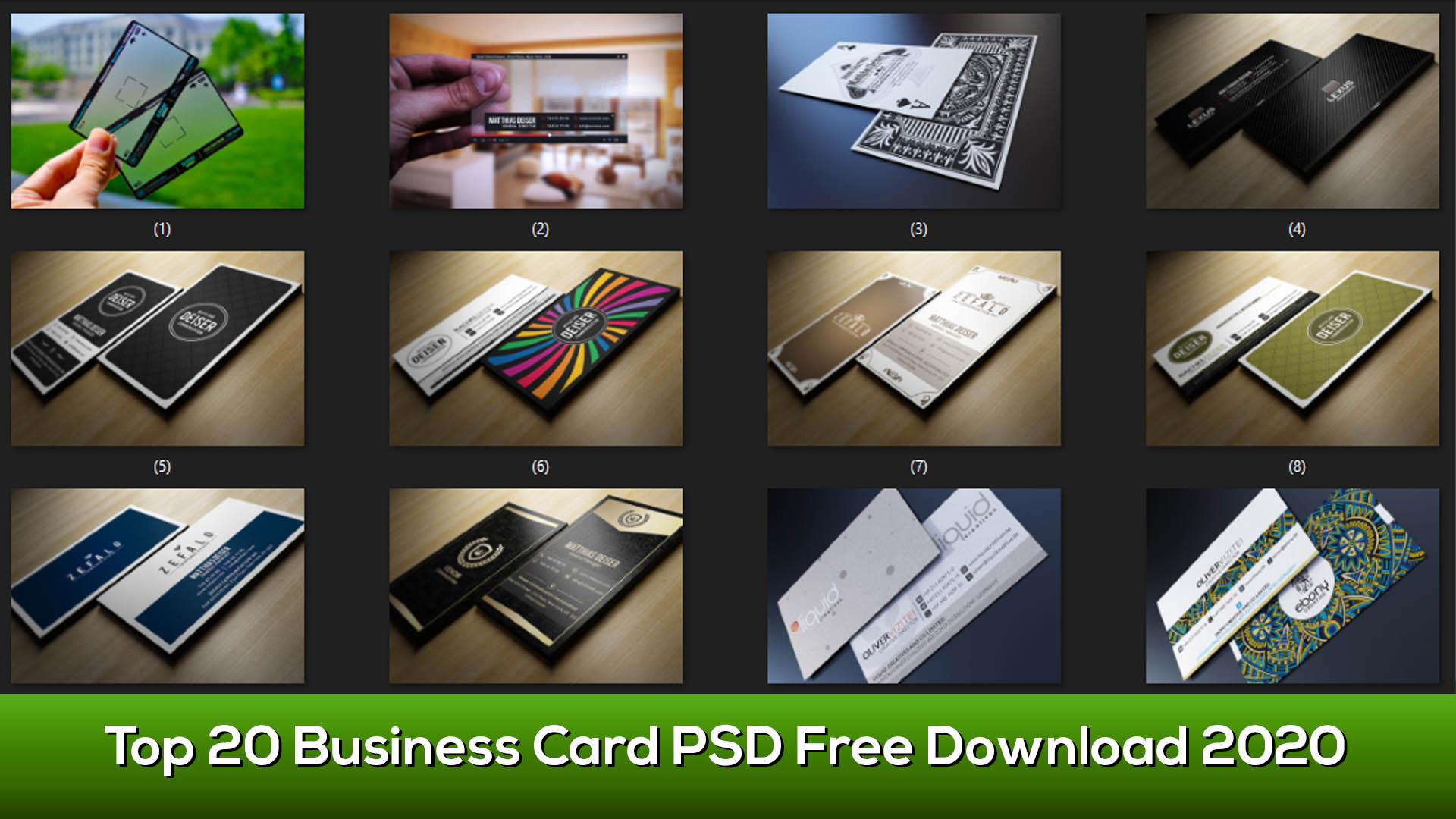 Top 20 Business Card PSD Free Download 2020 | Business Card Bundle
